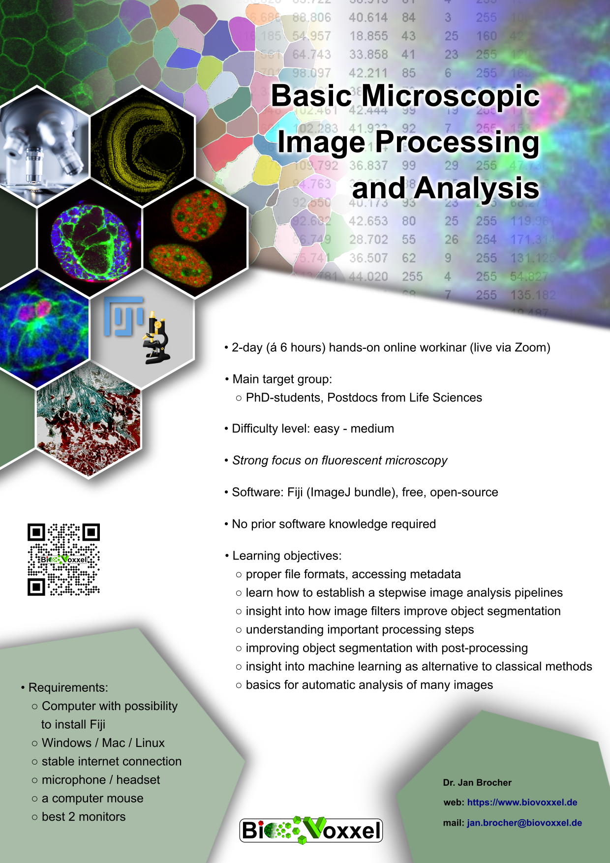 Basic Microscopic Image Processing and Analysis